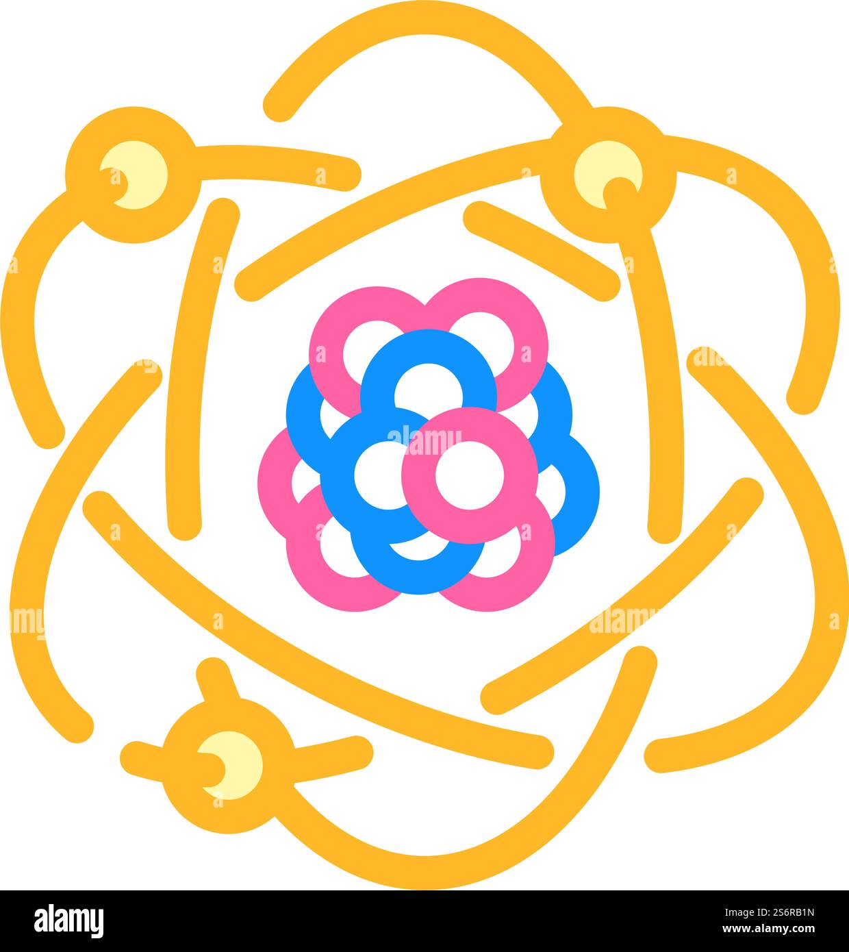 atom stem color icon vector. atom stem sign. isolated symbol ...