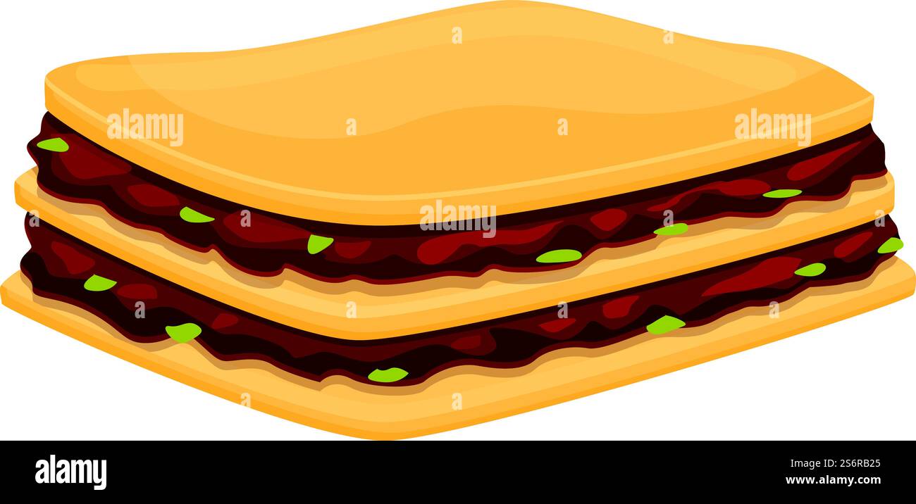 Caprese lasagna icon cartoon vector. Meat food. Italian lasagna dish ...