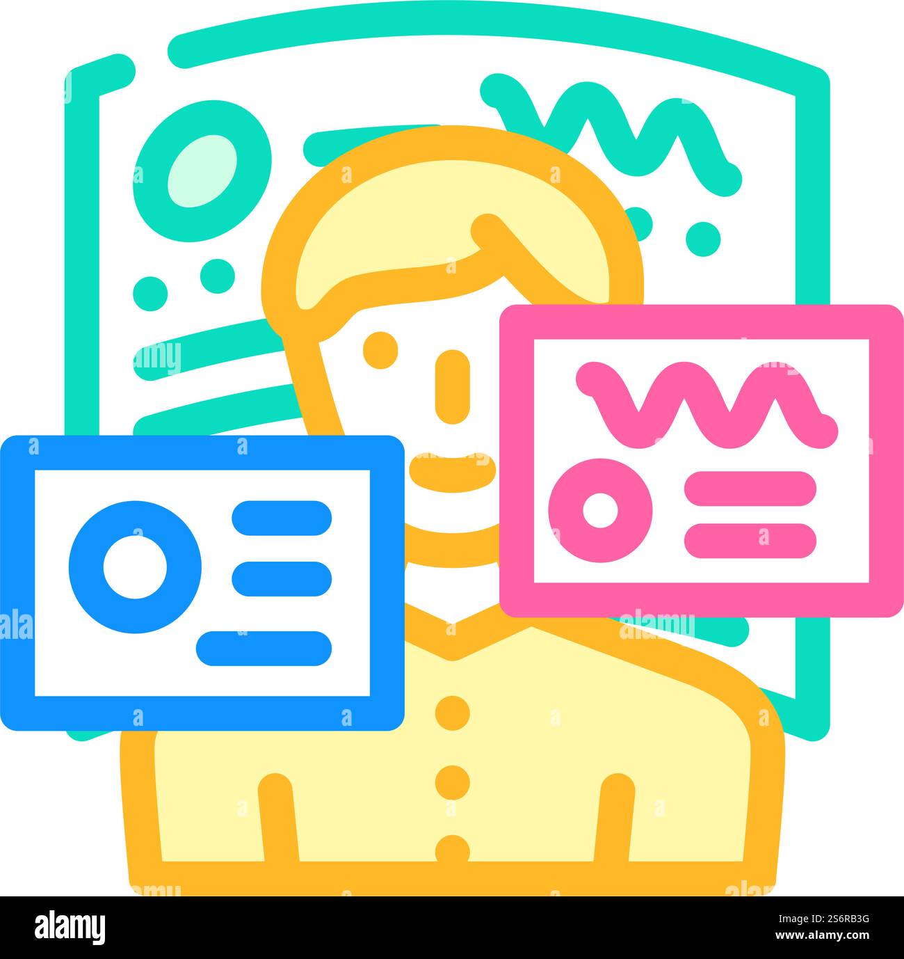 ar augmented reality color icon vector. ar augmented reality sign ...