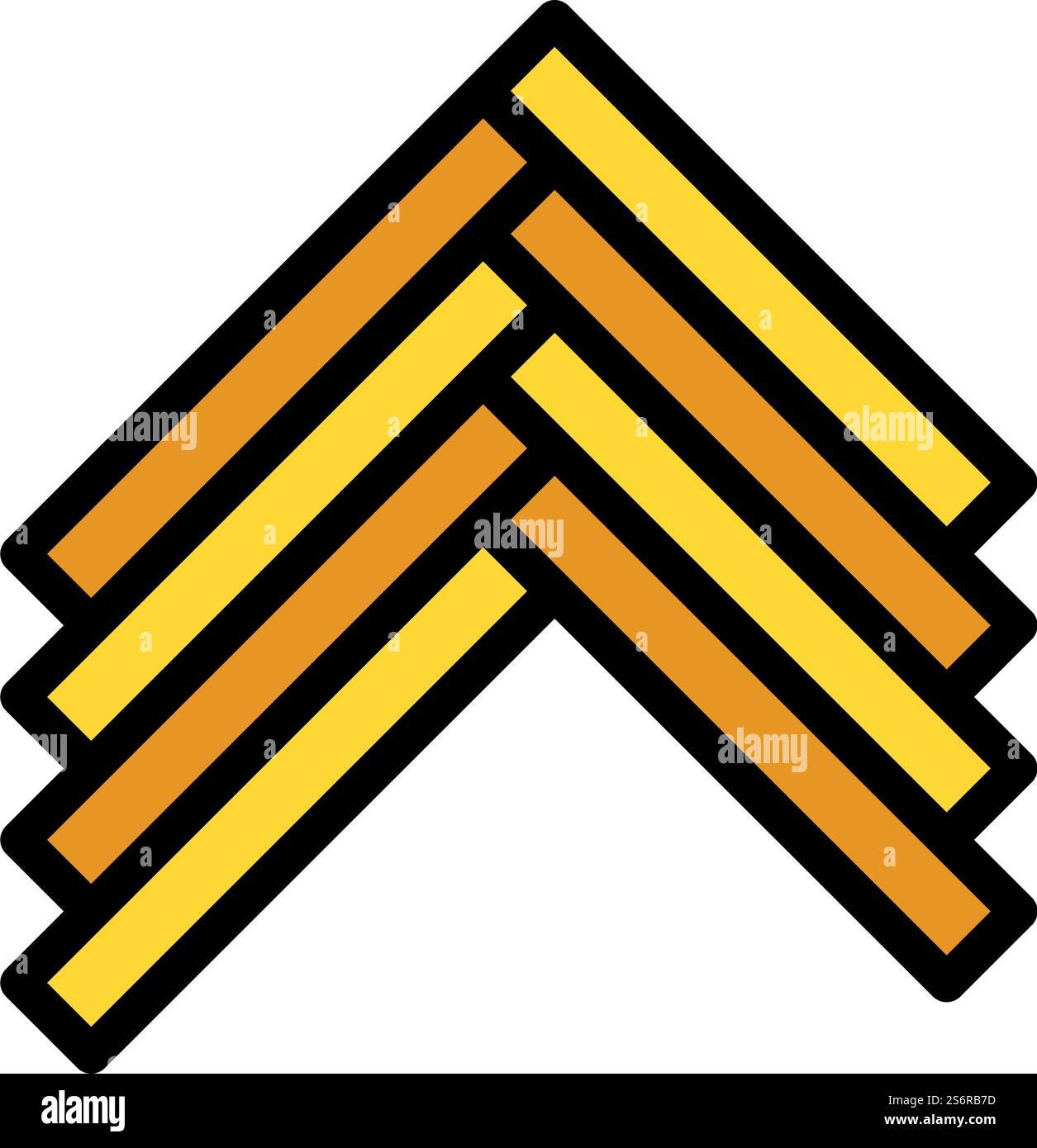 Parquet Icon. Editable Bold Outline With Color Fill Design. Vector ...