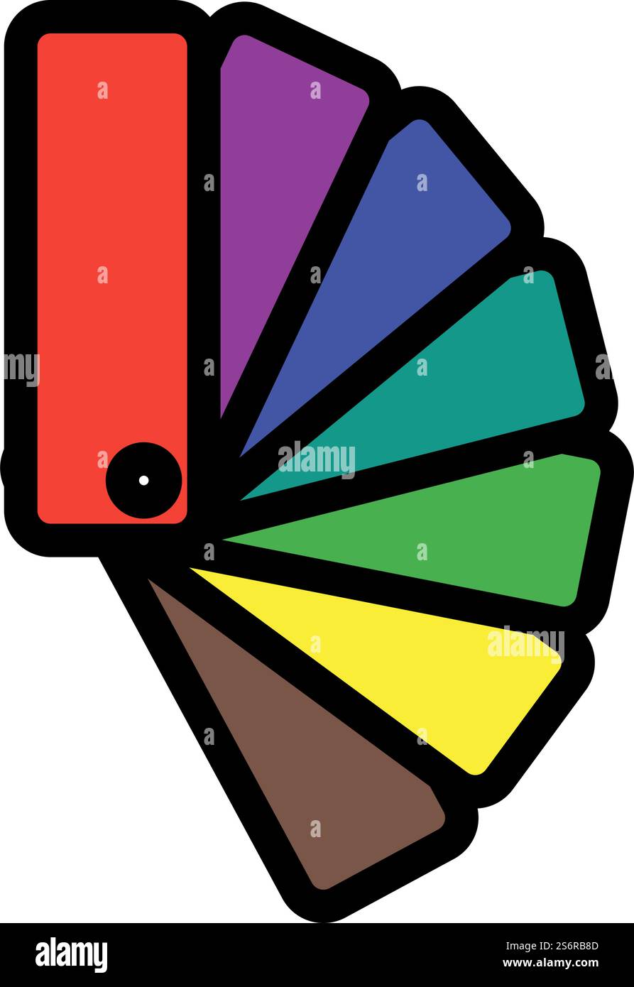 Color Samples Icon. Editable Bold Outline With Color Fill Design ...