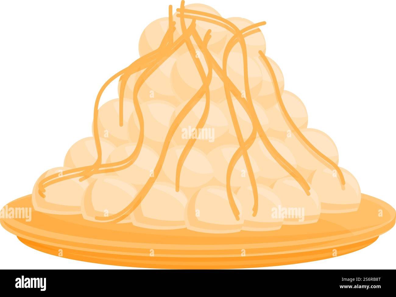 Dough balls icon cartoon vector. Ball food. Japanese bread snack. Dough ...