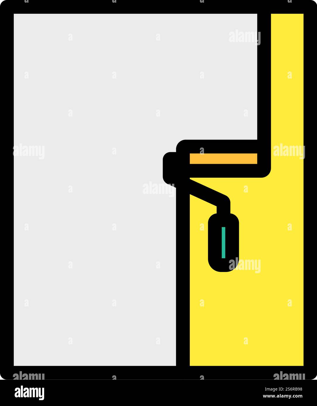 Wall Painting Icon. Editable Bold Outline With Color Fill Design ...