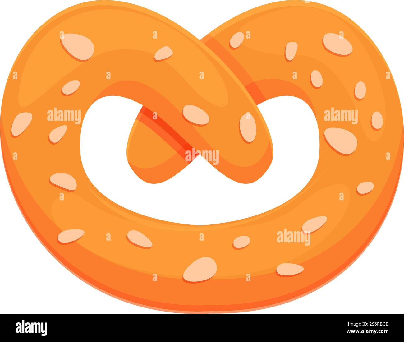 German pretzel icon cartoon vector. Bretzel food. Soft pretzel ...