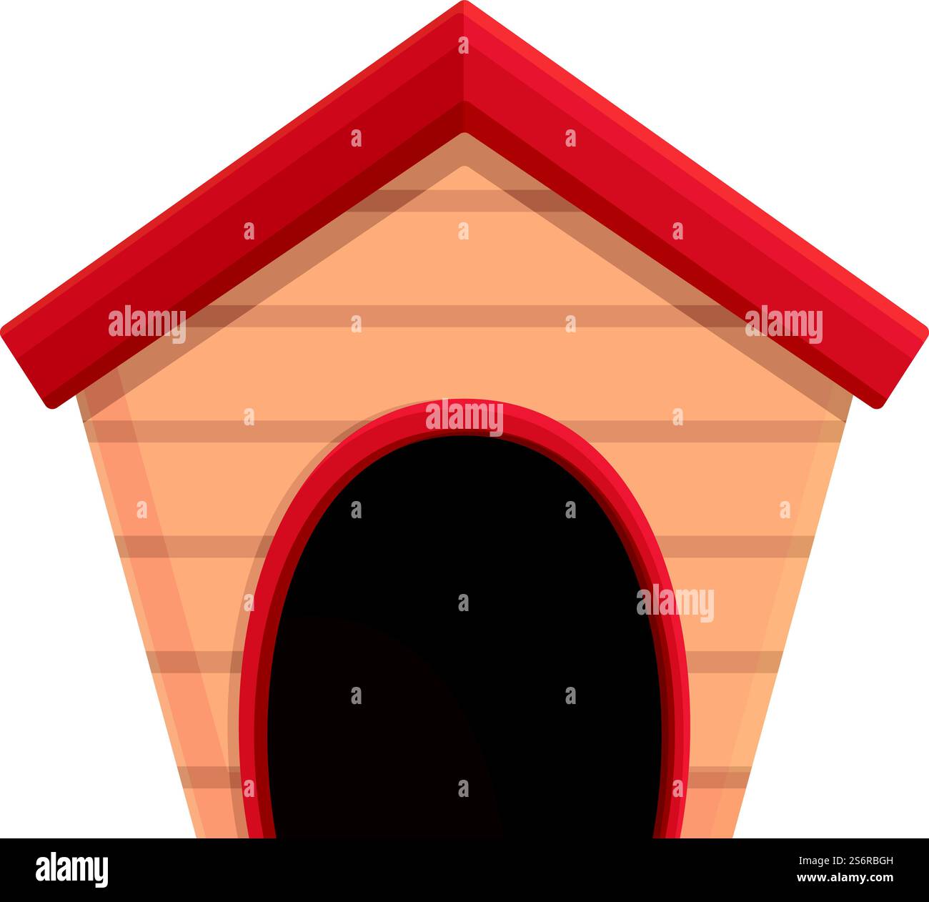 Shelter dog kennel icon cartoon vector. House puppy pet. Wooden ...
