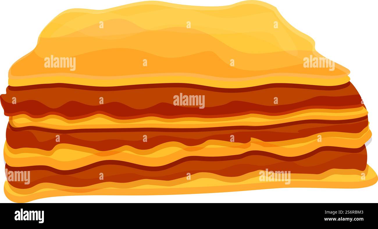 Lasagna pasta icon cartoon vector. Isolated lasagne. Italian dish ...