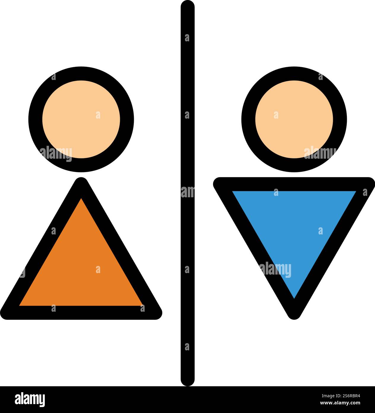 Toilet Icon. Editable Bold Outline With Color Fill Design. Vector ...