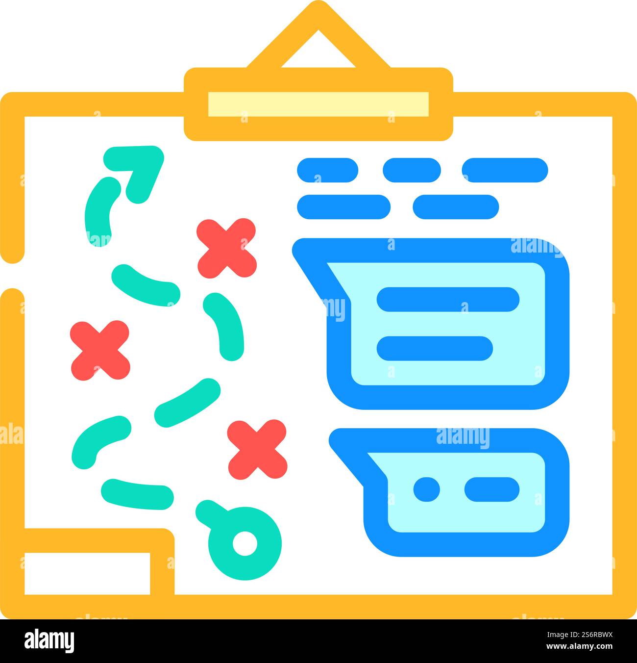 plan business strategy color icon vector. plan business strategy sign ...