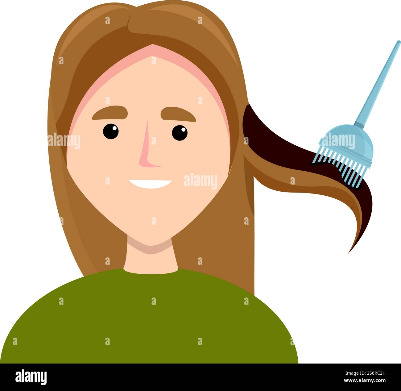 Girl hair colouring icon cartoon vector. Women salon. Beauty color ...