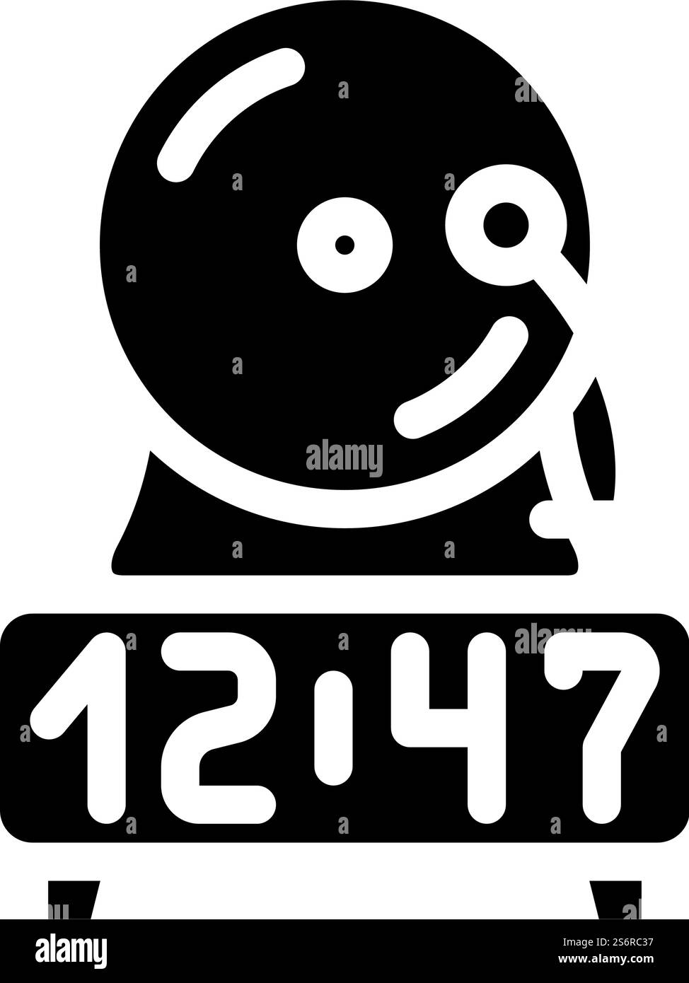 clock educational time glyph icon vector. clock educational time sign ...