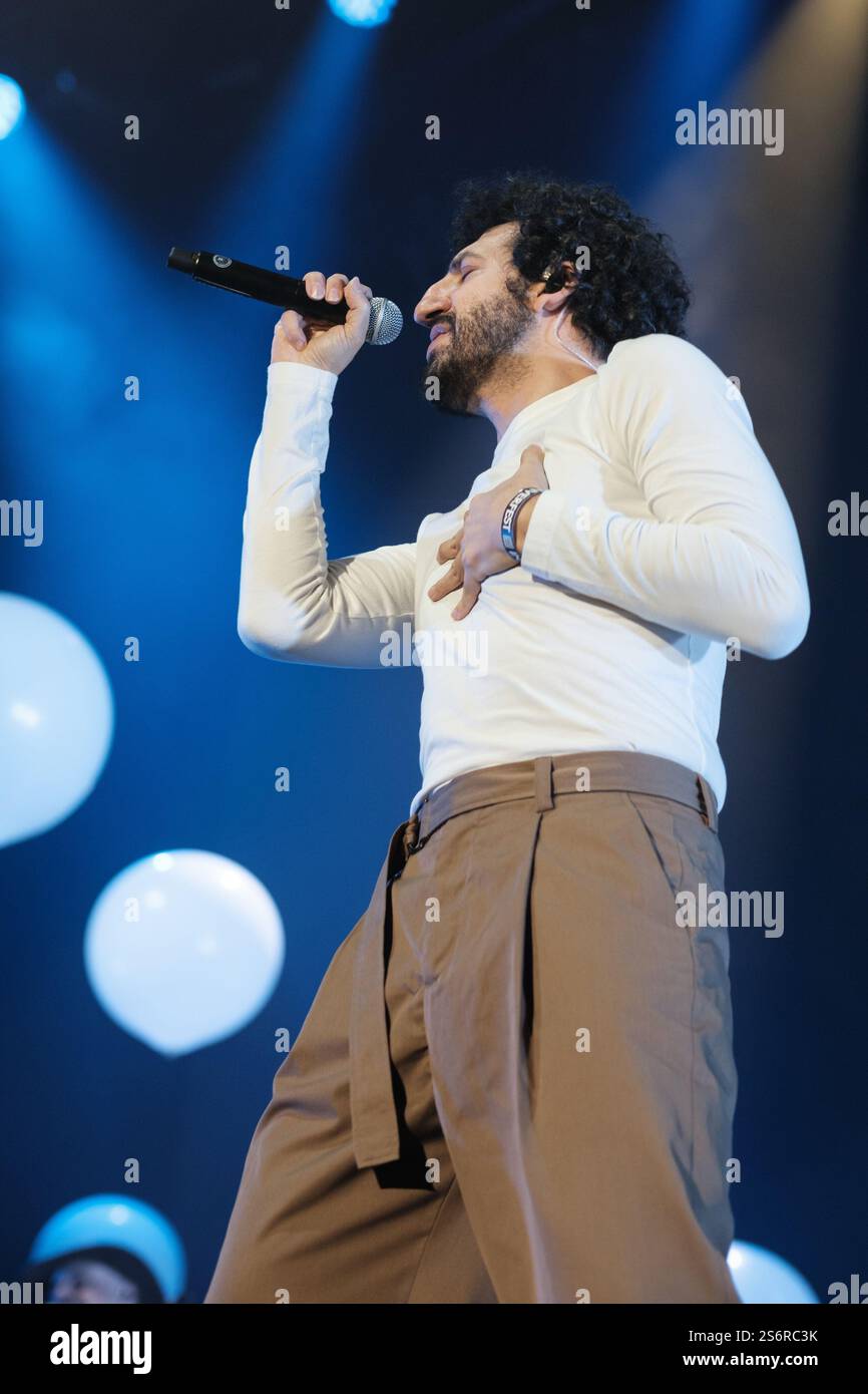 the singer Marwan actua during a concert the Inverfest at the Movistar ...