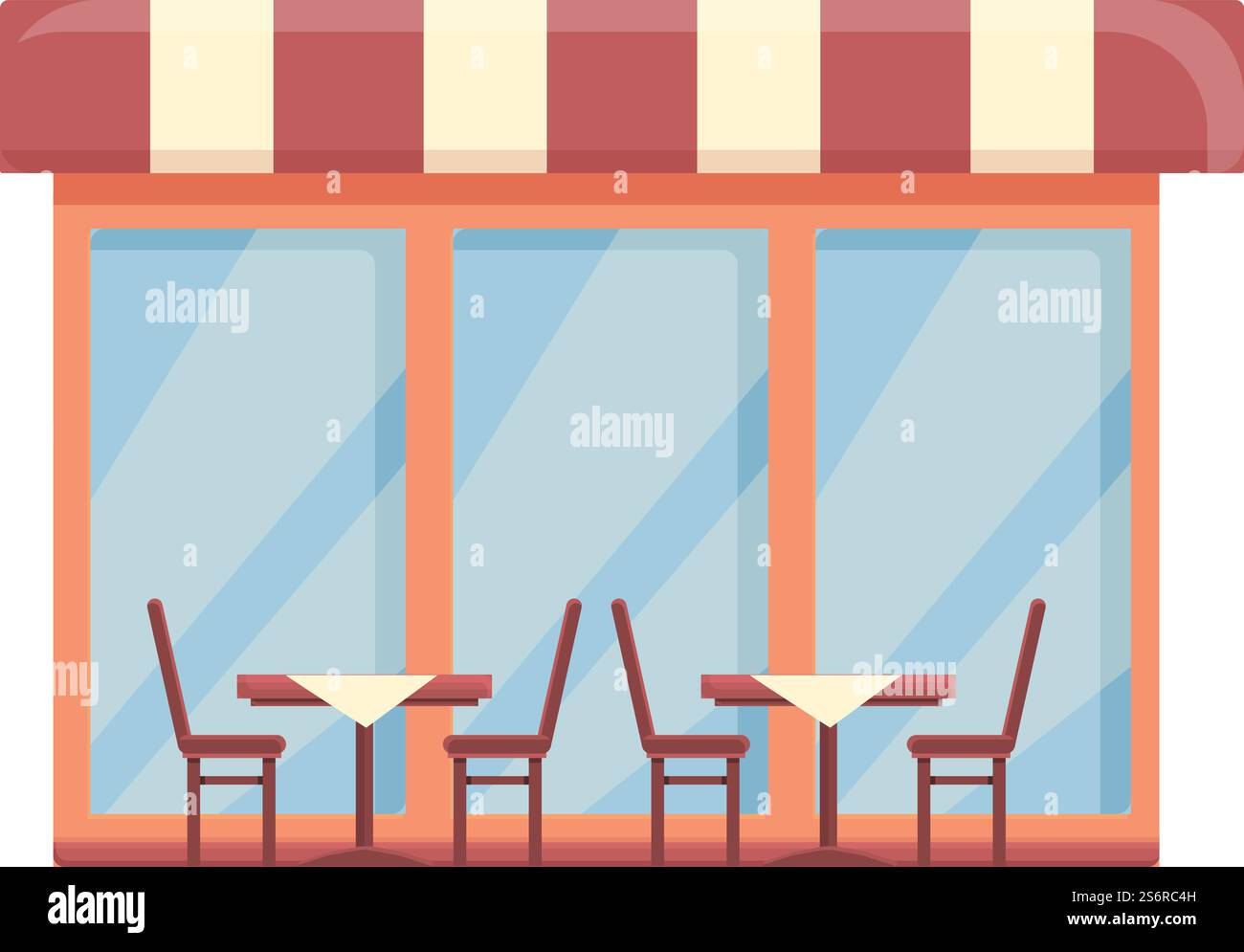 Chair street cafe icon cartoon vector. Coffee shop. Cafeteria building ...