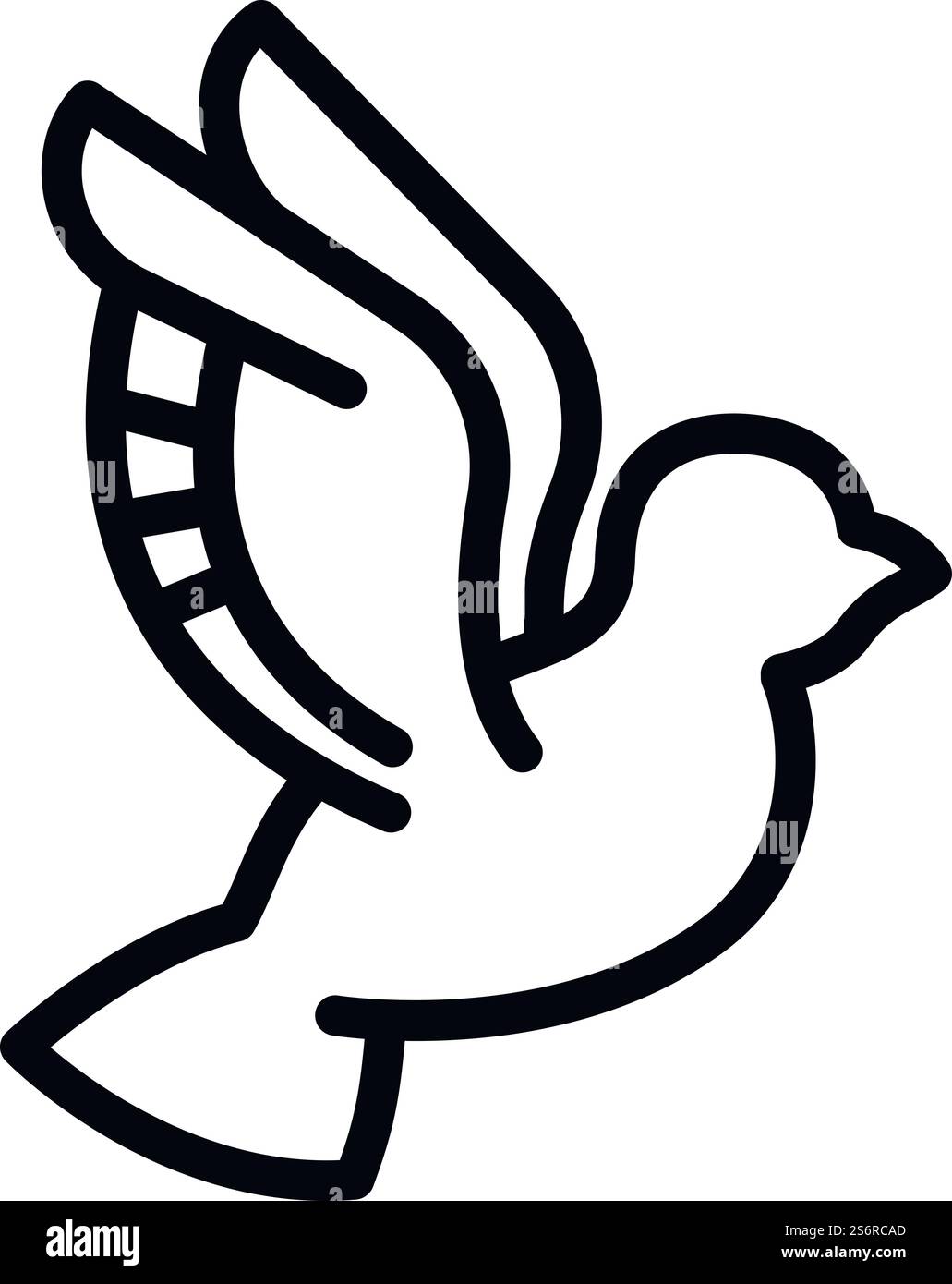 Cute dove icon. Outline cute dove vector icon for web design isolated ...