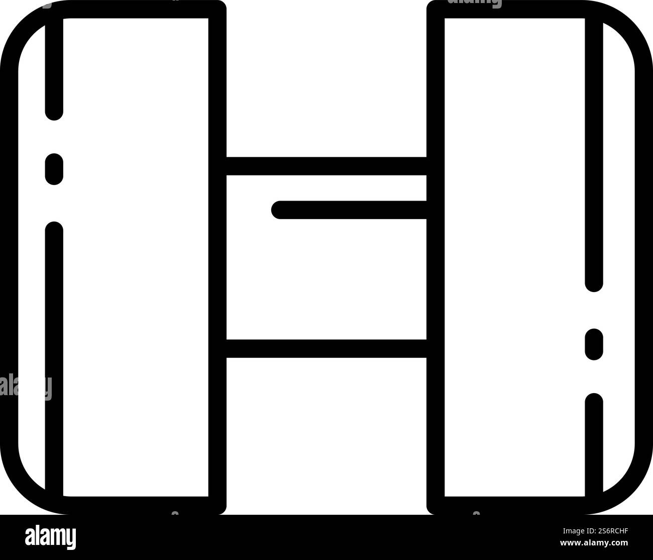 Rubber dumbbell icon. Outline rubber dumbbell vector icon for web design isolated on white ...