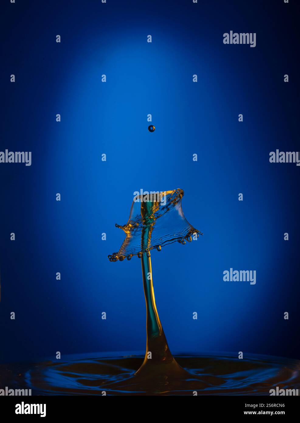 Arresting, ethereal, colour infused, imaginative water collision, macro ...