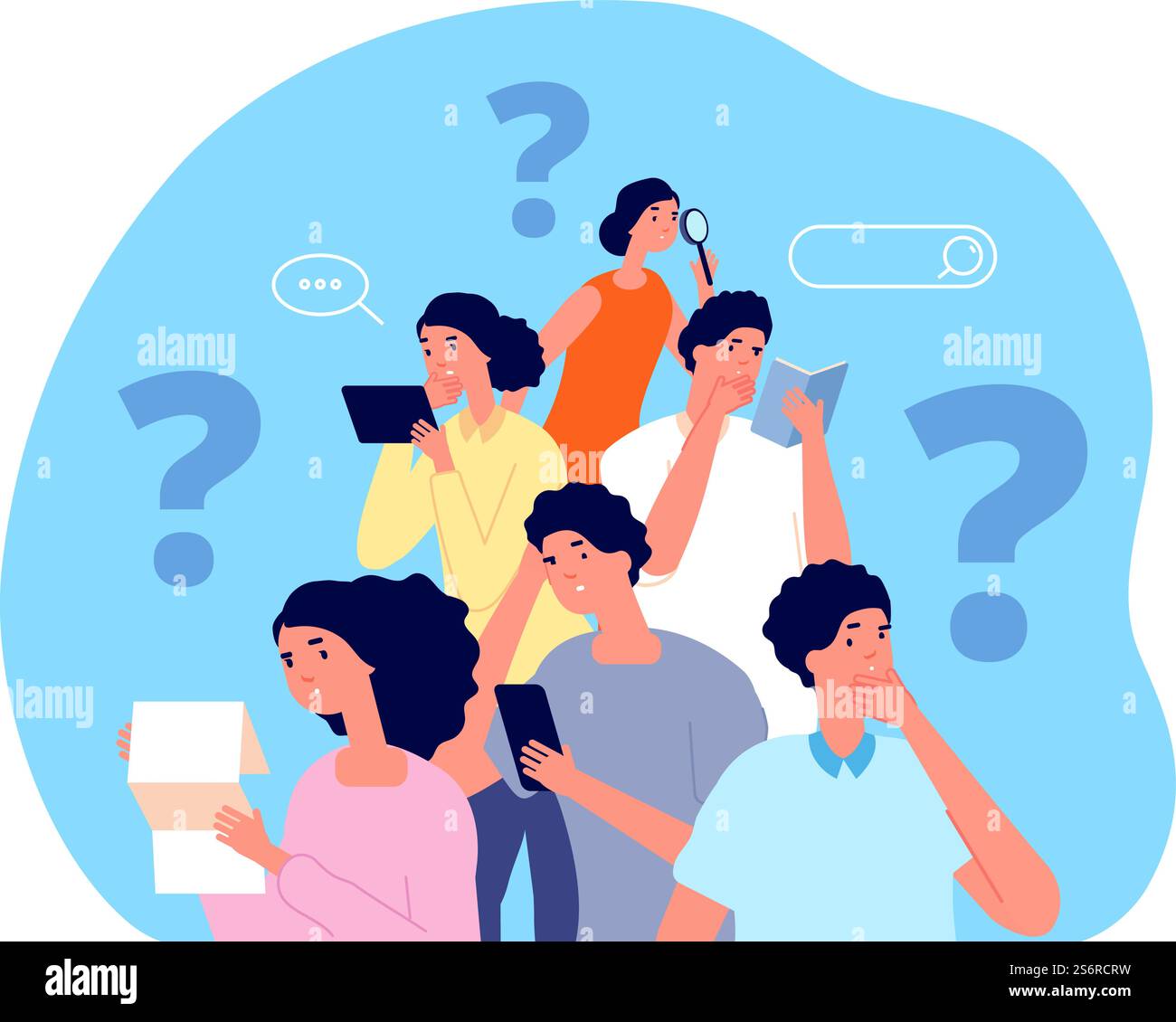Giant question mark brainstorming thinking Stock Vector Images - Alamy