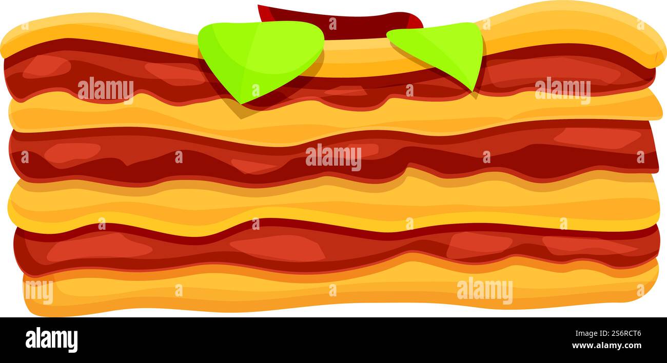 Risotto lasagna icon cartoon vector. Lasagne dish. Italian meat food ...