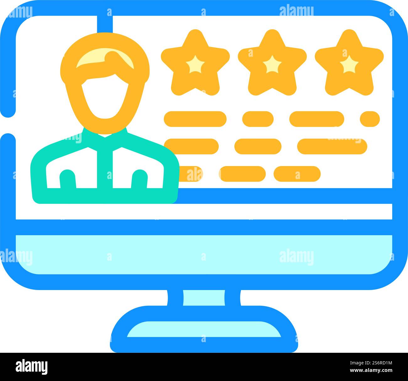 review colleague color icon vector. review colleague sign. isolated ...