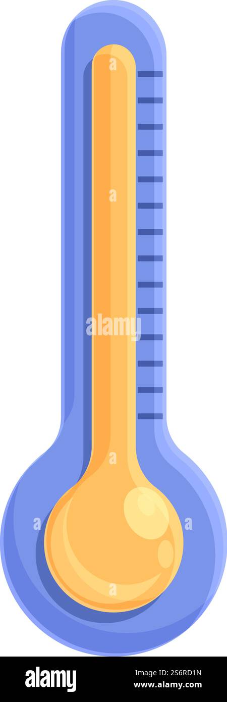 Hot thermometer icon cartoon vector. Heat temperature. Sun weather. Hot ...