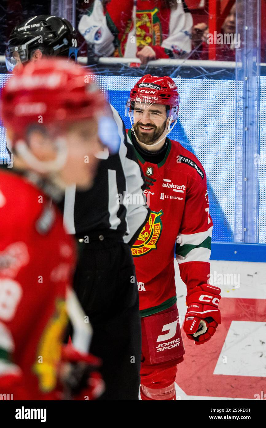 Mora, Sverige. 17th Jan, 2025. 250117 Moras Max Martin under ishockeymatchen i Hockeyallsvenskan ...