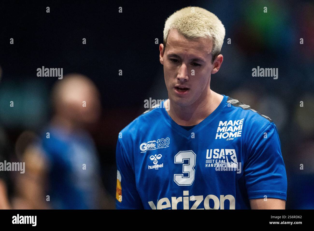 Sean Corning of, USA. , . looks dejected during the 2025 IHF World Men ...