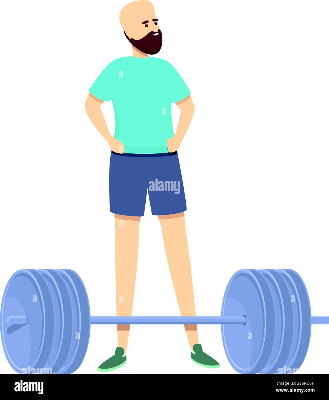 Strong young female athlete resting Stock Vector Images - Alamy