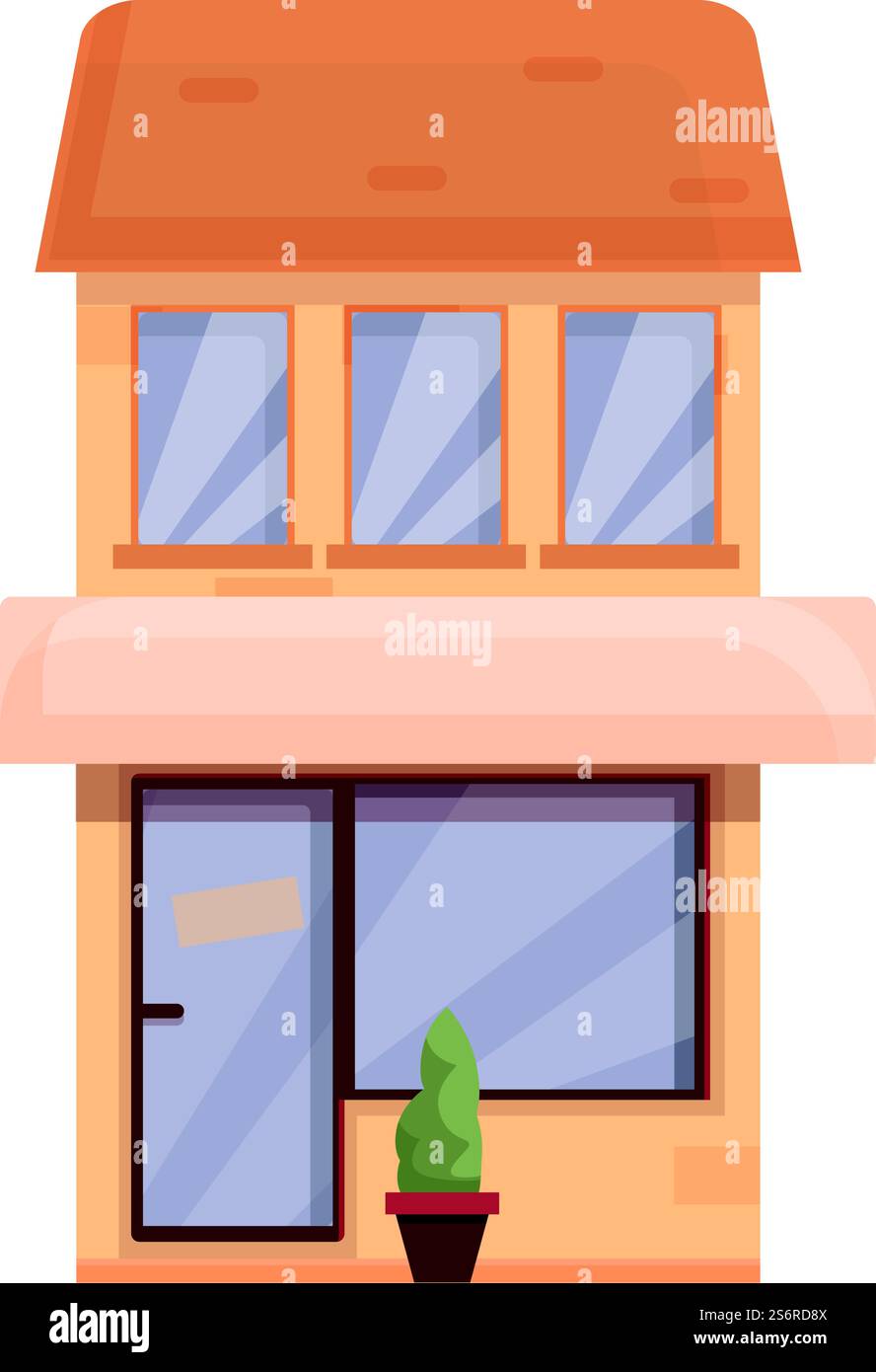 Street shop icon cartoon vector. Cafe building. Work store. Street shop ...