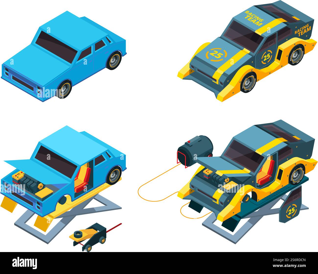 Car lifts Cut Out Stock Images & Pictures - Alamy