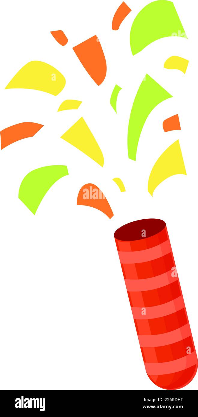 Party confetti icon cartoon vector. Carnival ribbon. Event element ...