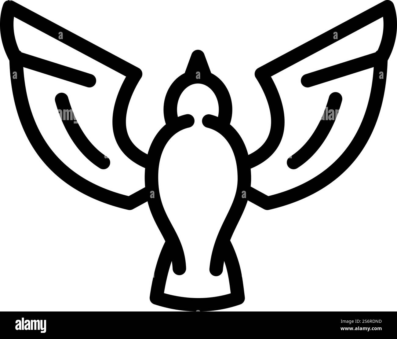 Flying dove icon. Outline flying dove vector icon for web design ...