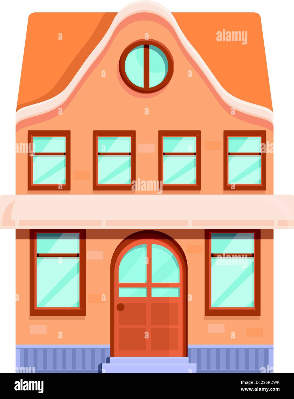 Street cafe house icon cartoon vector. Coffee shop. Business store ...