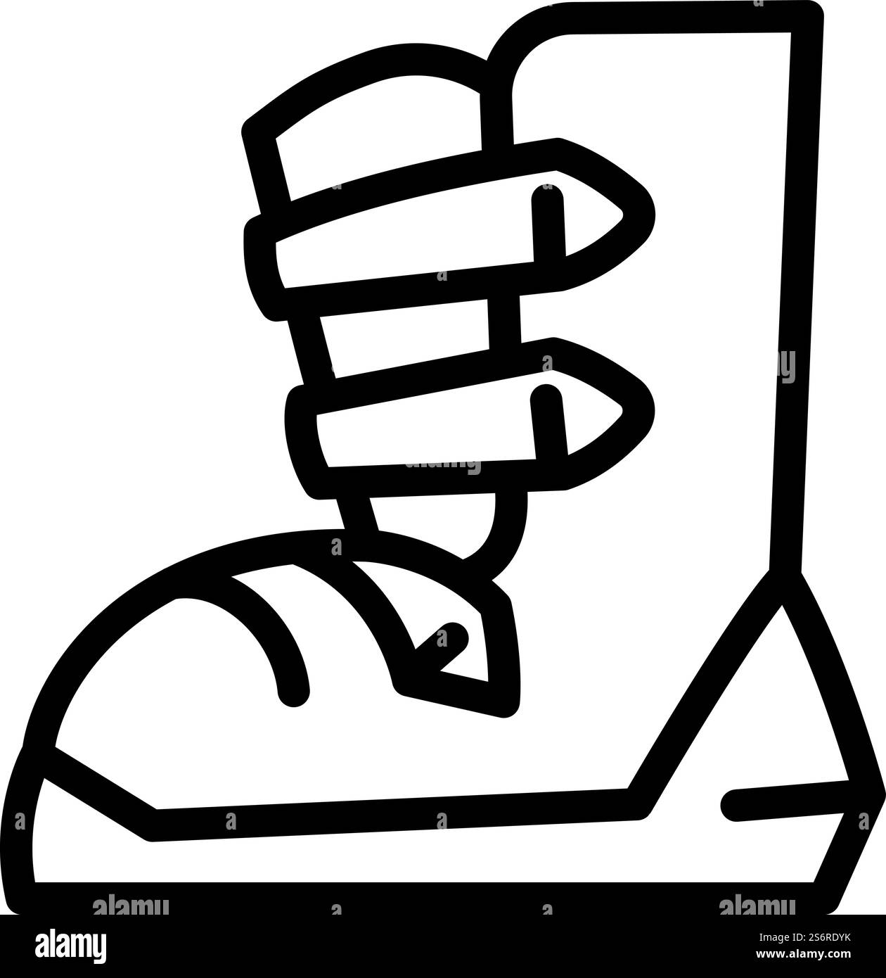 Ski boot icon. Outline ski boot vector icon for web design isolated on ...