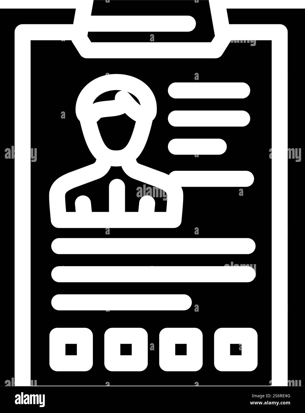 employee cv resume glyph icon vector. employee cv resume sign. isolated ...