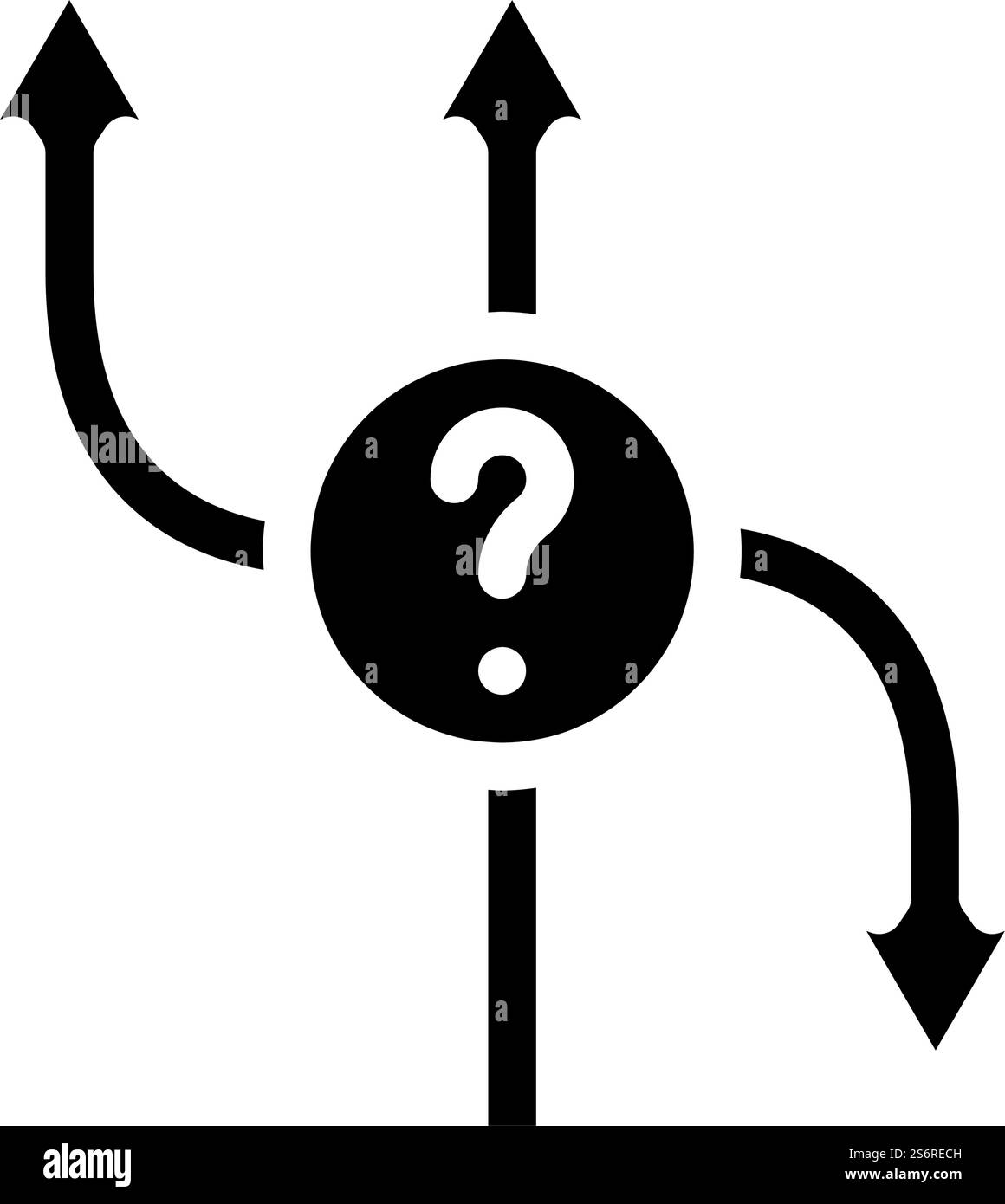 choice of direction glyph icon vector. choice of direction sign ...