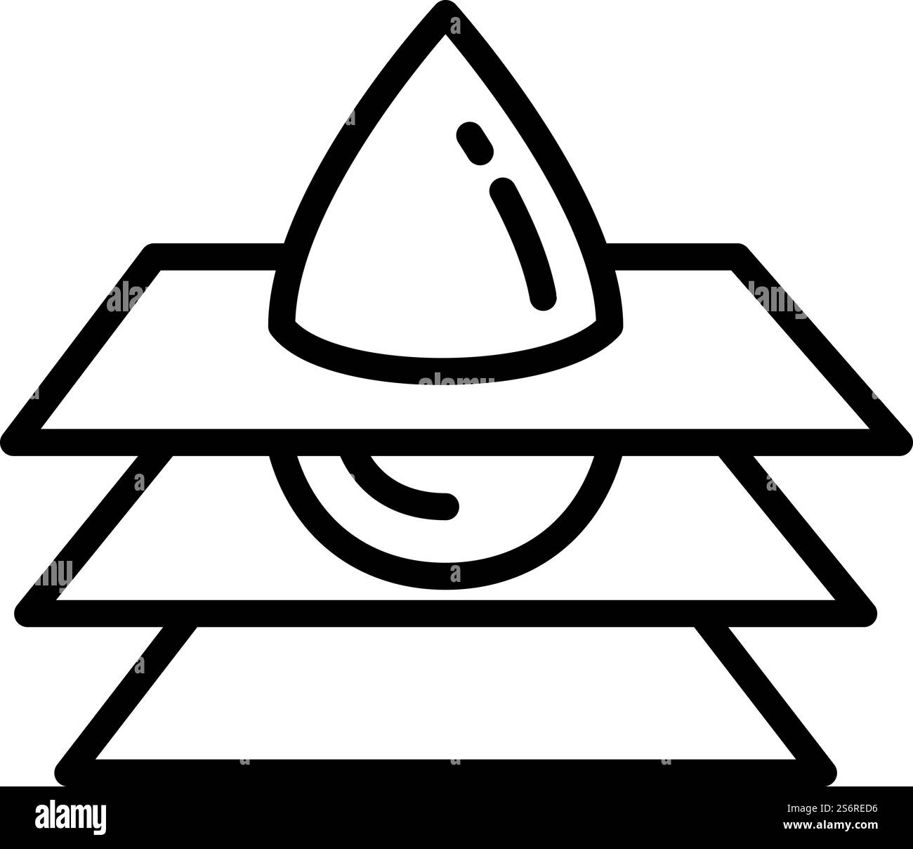 Water filter slice icon. Outline water filter slice vector icon for web ...
