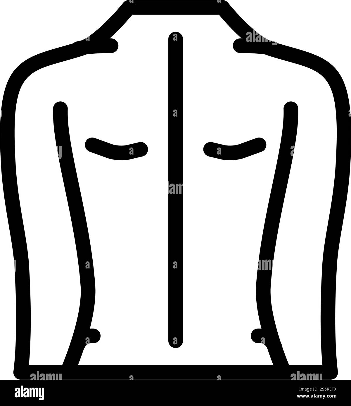 back massage line icon vector. back massage sign. isolated contour ...