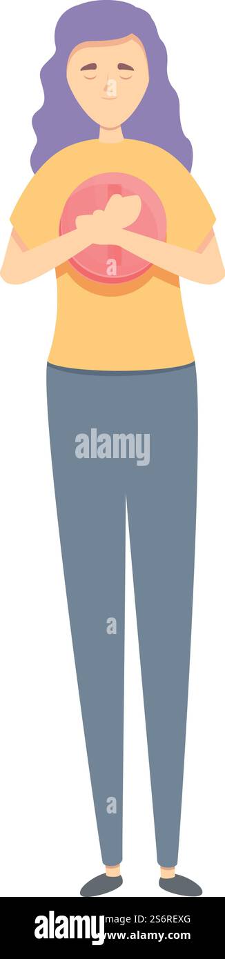 Psychological stress icon cartoon vector. Mental disorder. Anxiety problem. Psychological stress ...