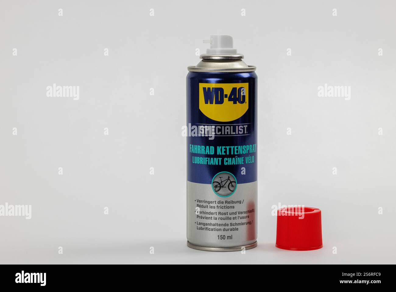WD-40 SPECIALIST bicycle chain spray, white background Stock Photo - Alamy