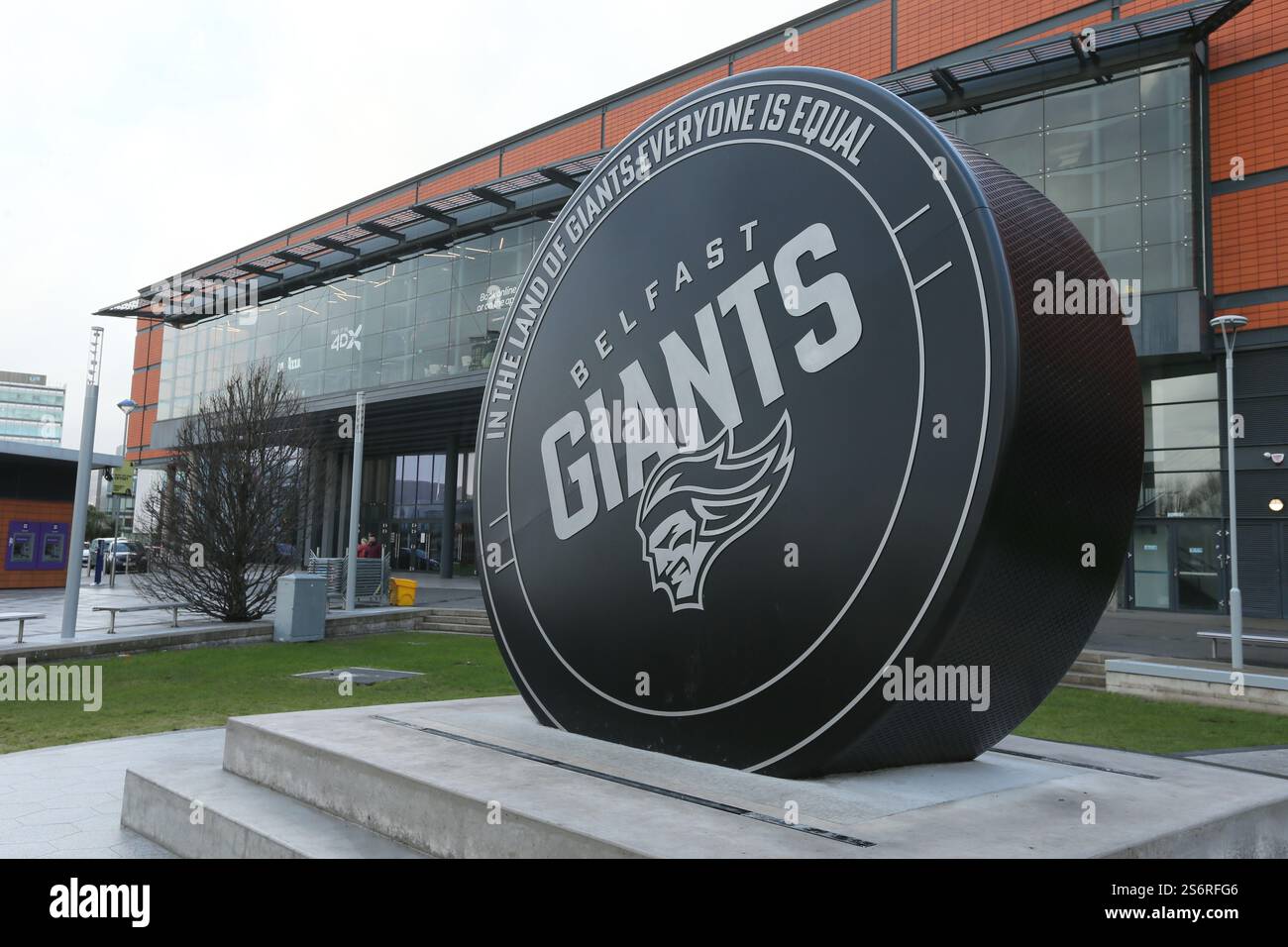 Belfast, Northern Ireland - 20th December 2024 - Image of a large sign ...