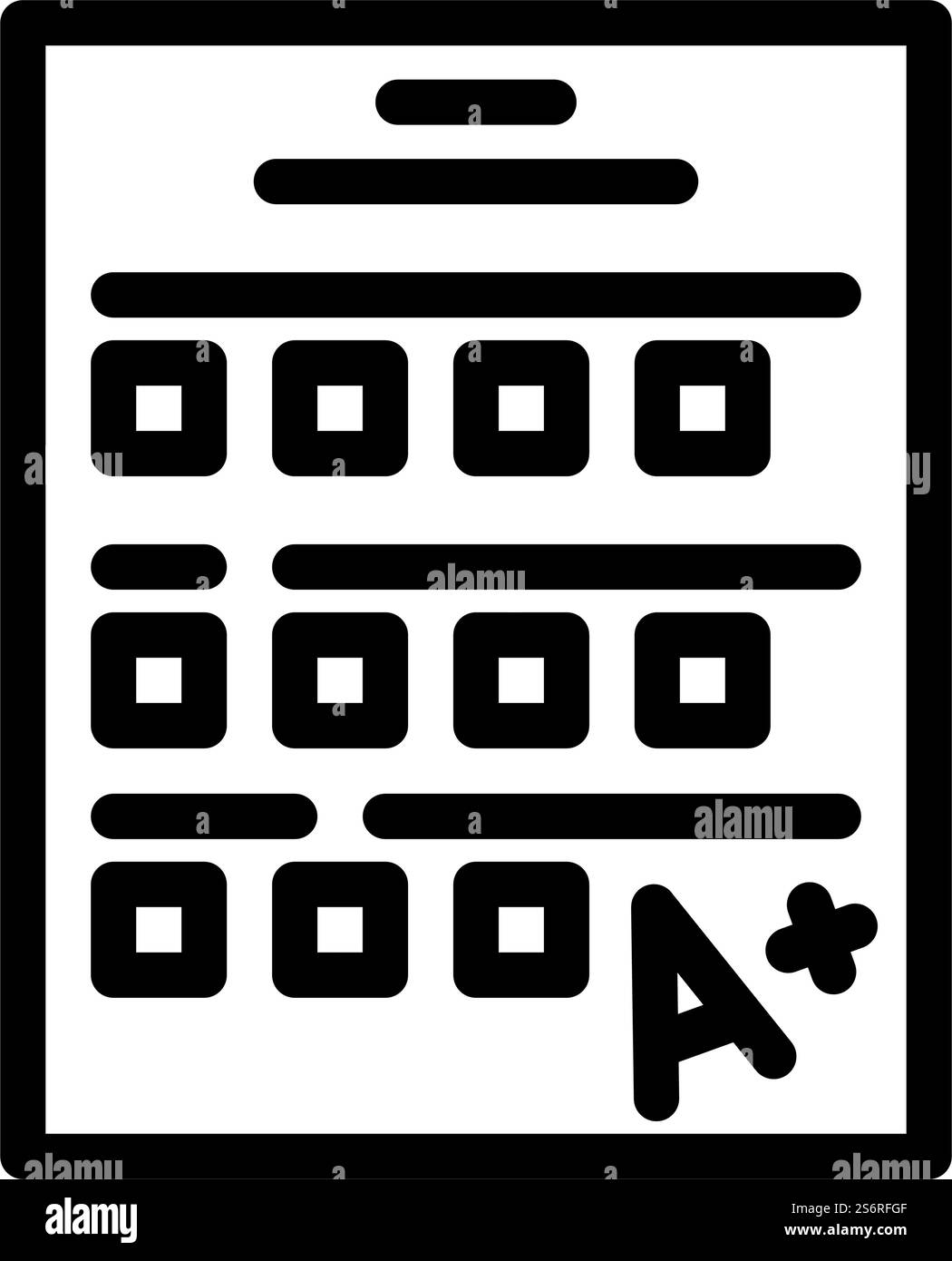 test school line icon vector. test school sign. isolated contour symbol ...