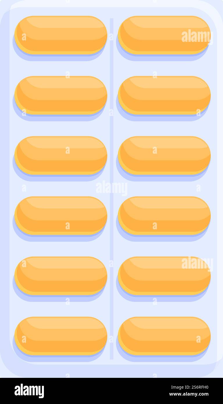 Blister pills icon cartoon vector. Medicine pack. Medical drug. Blister ...