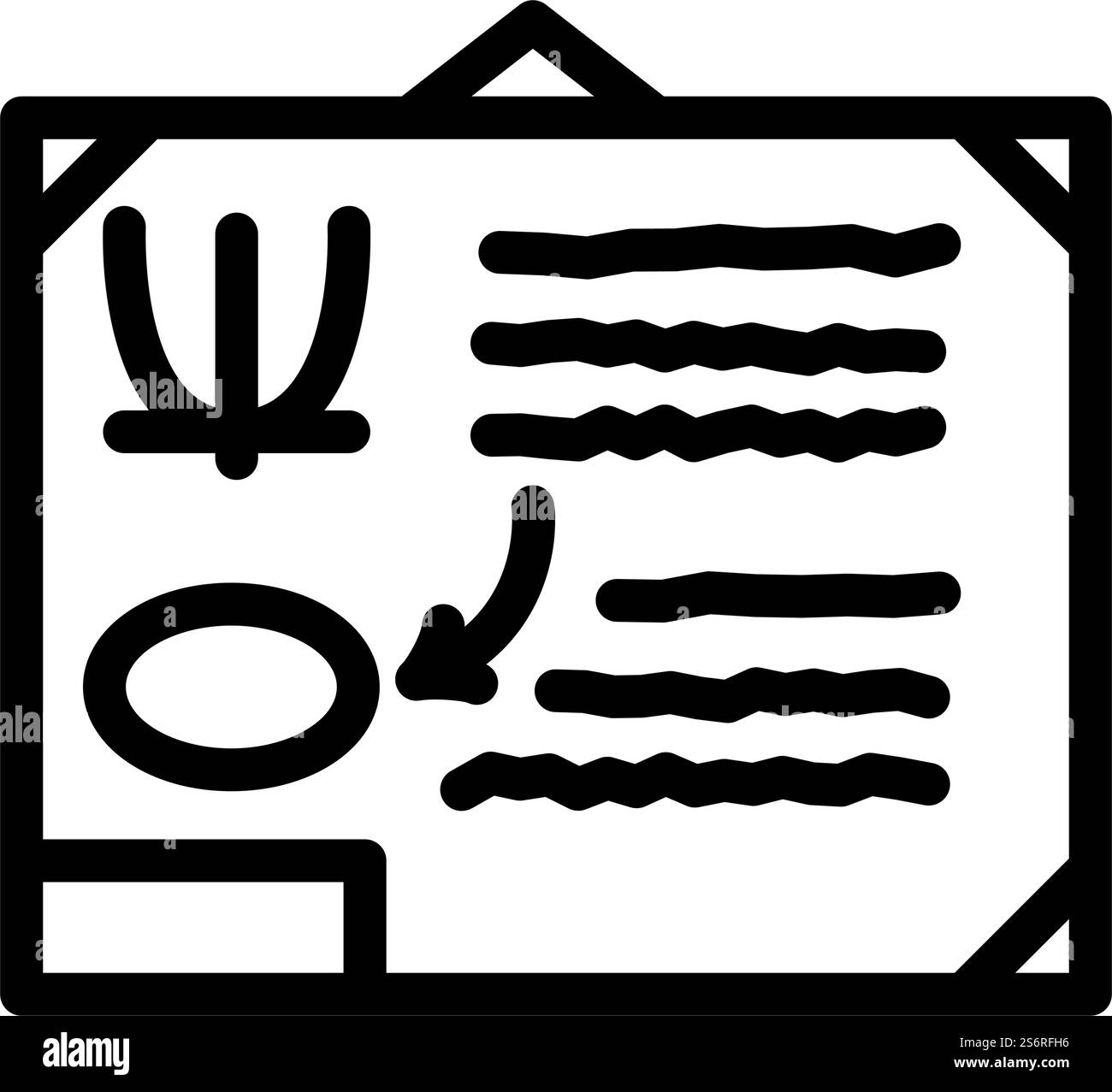 blackboard of classroom line icon vector. blackboard of classroom sign ...