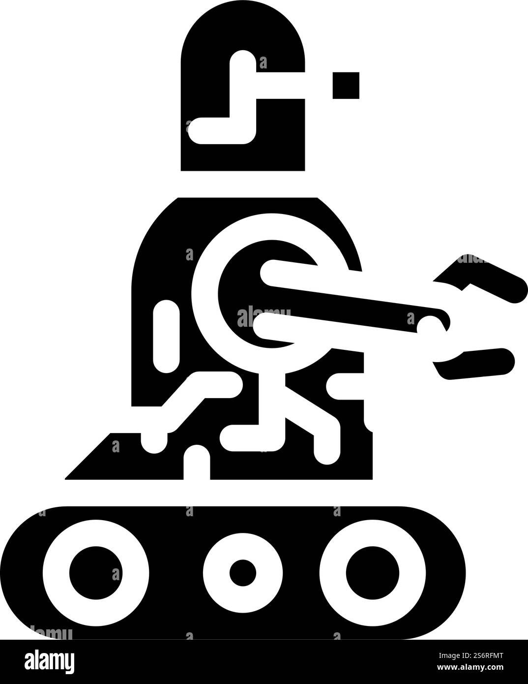 robot technology glyph icon vector. robot technology sign. isolated ...