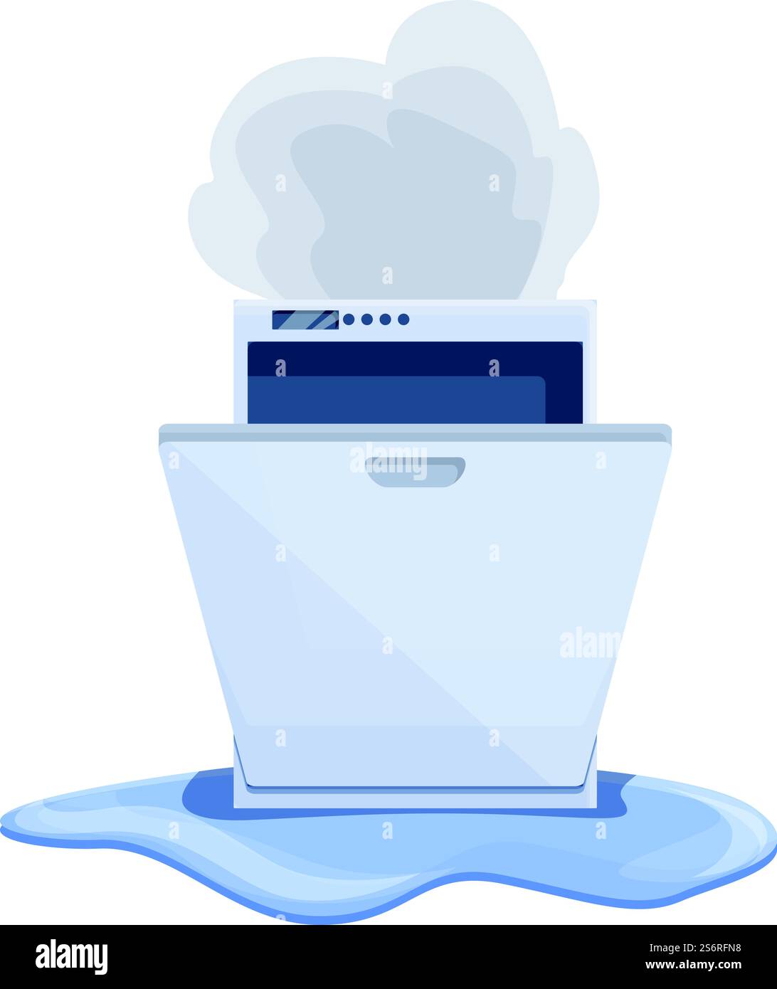 Fix dishwasher icon cartoon vector. Repair appliance. Kitchen plumber ...