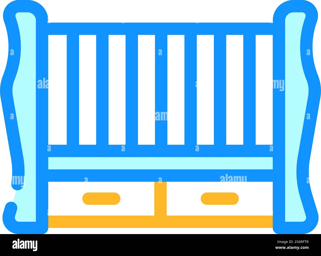 crib bed for little child color icon vector. crib bed for little child ...