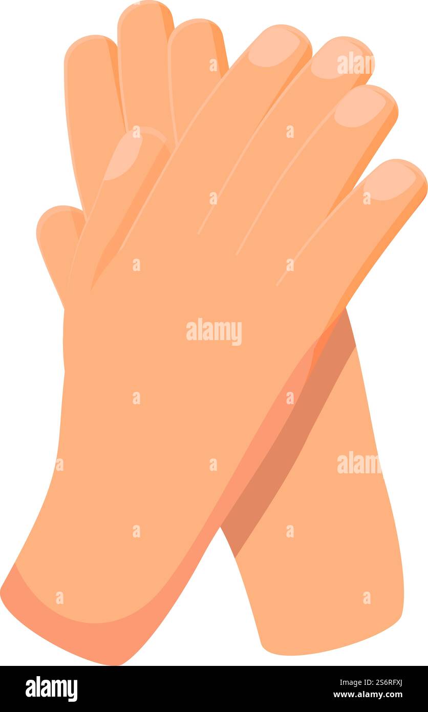 Crowd hand clap icon cartoon vector. Encourage applause. People concert ...