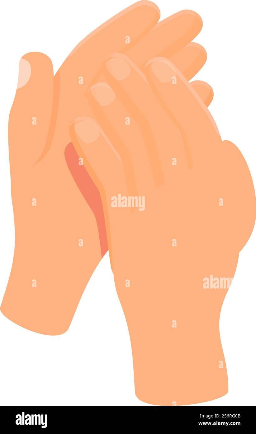 Soccer handclap icon cartoon vector. Hand clap. Applause crowd. Soccer ...