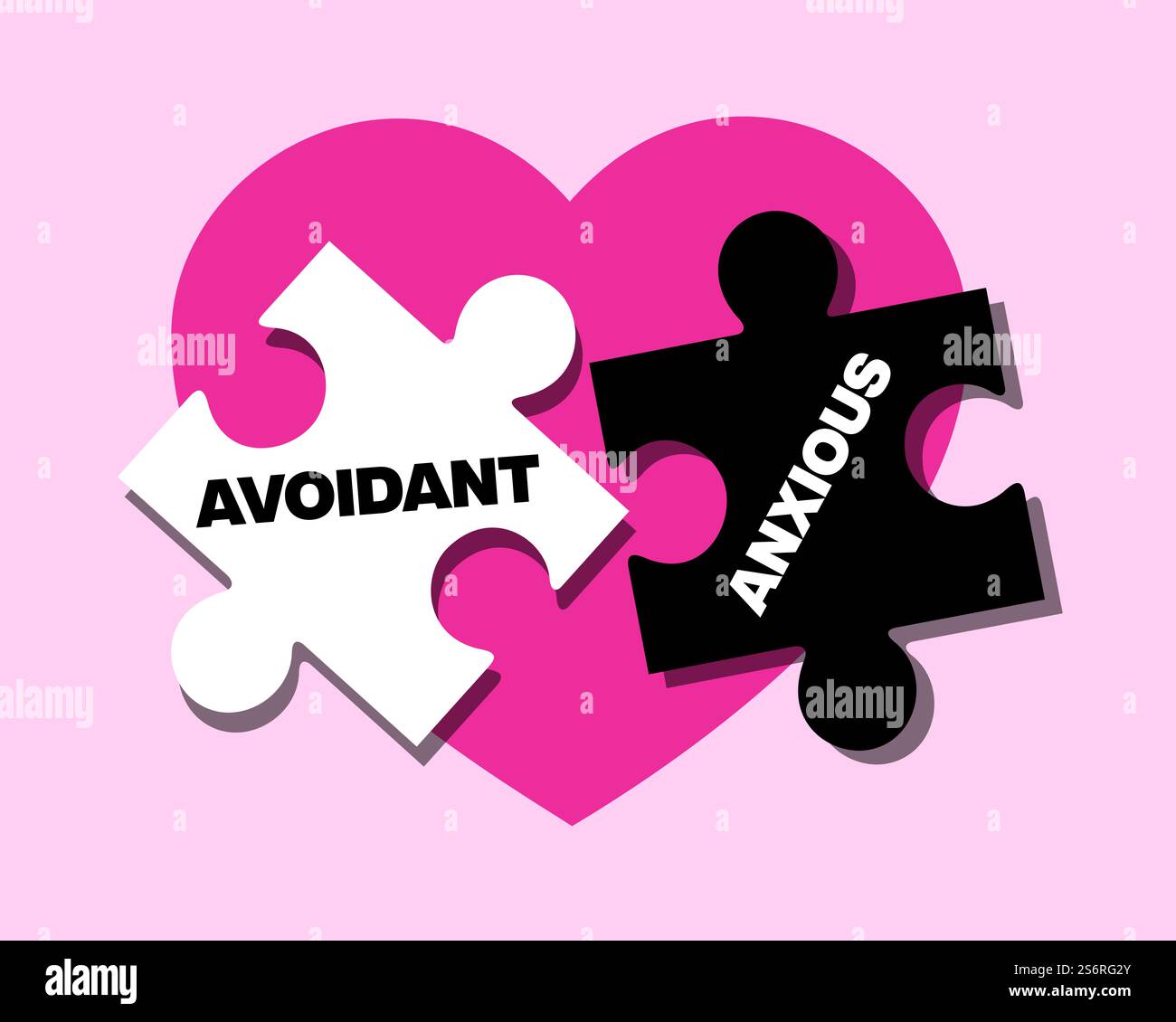 Avoidant and Anxious jigsaw puzzle. Connection between attachment ...