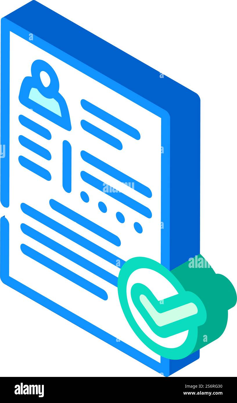 cv compliance isometric icon vector. cv compliance sign. isolated ...