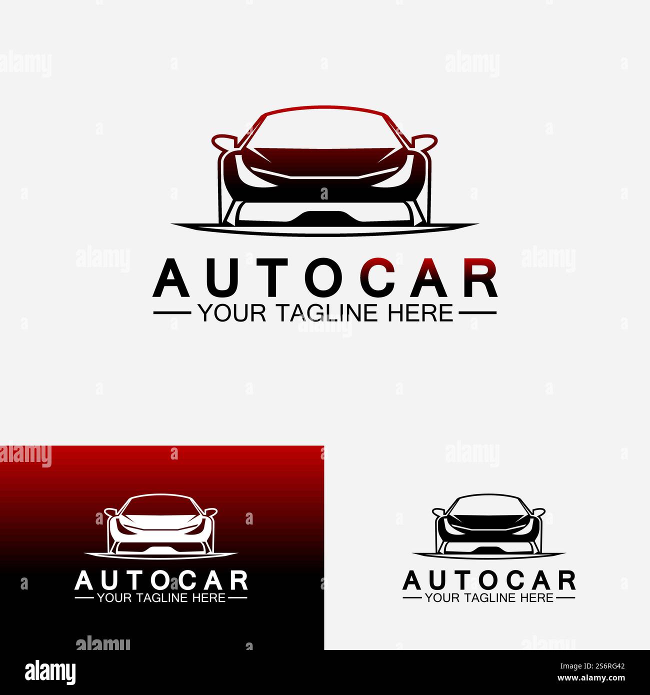 Auto car logo design with concept sports car vehicle icon silhouette ...